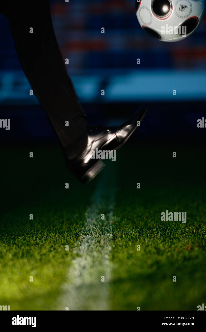 Lining a football pitch hi-res stock photography and images - Alamy