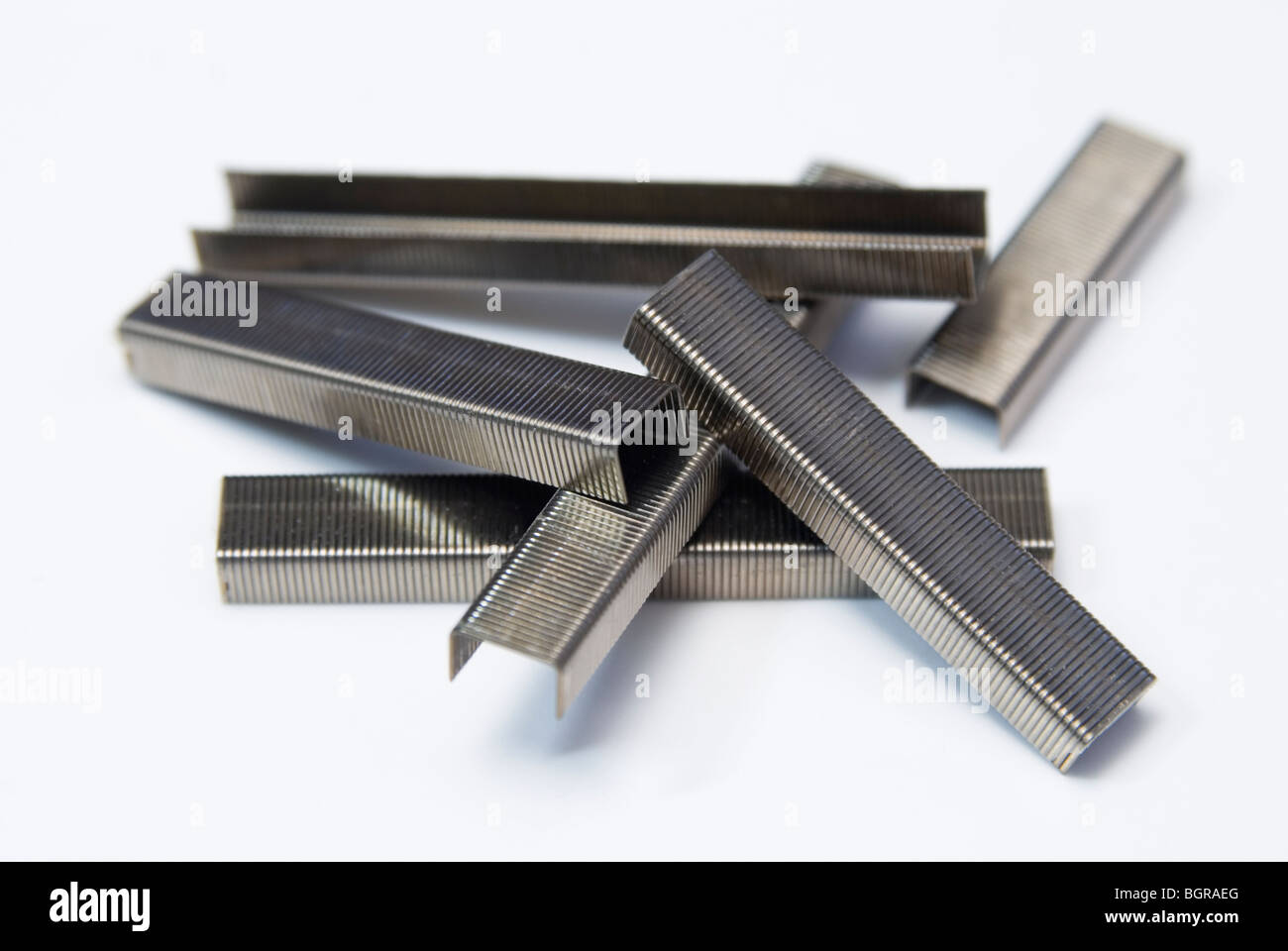 staples on white background Stock Photo - Alamy