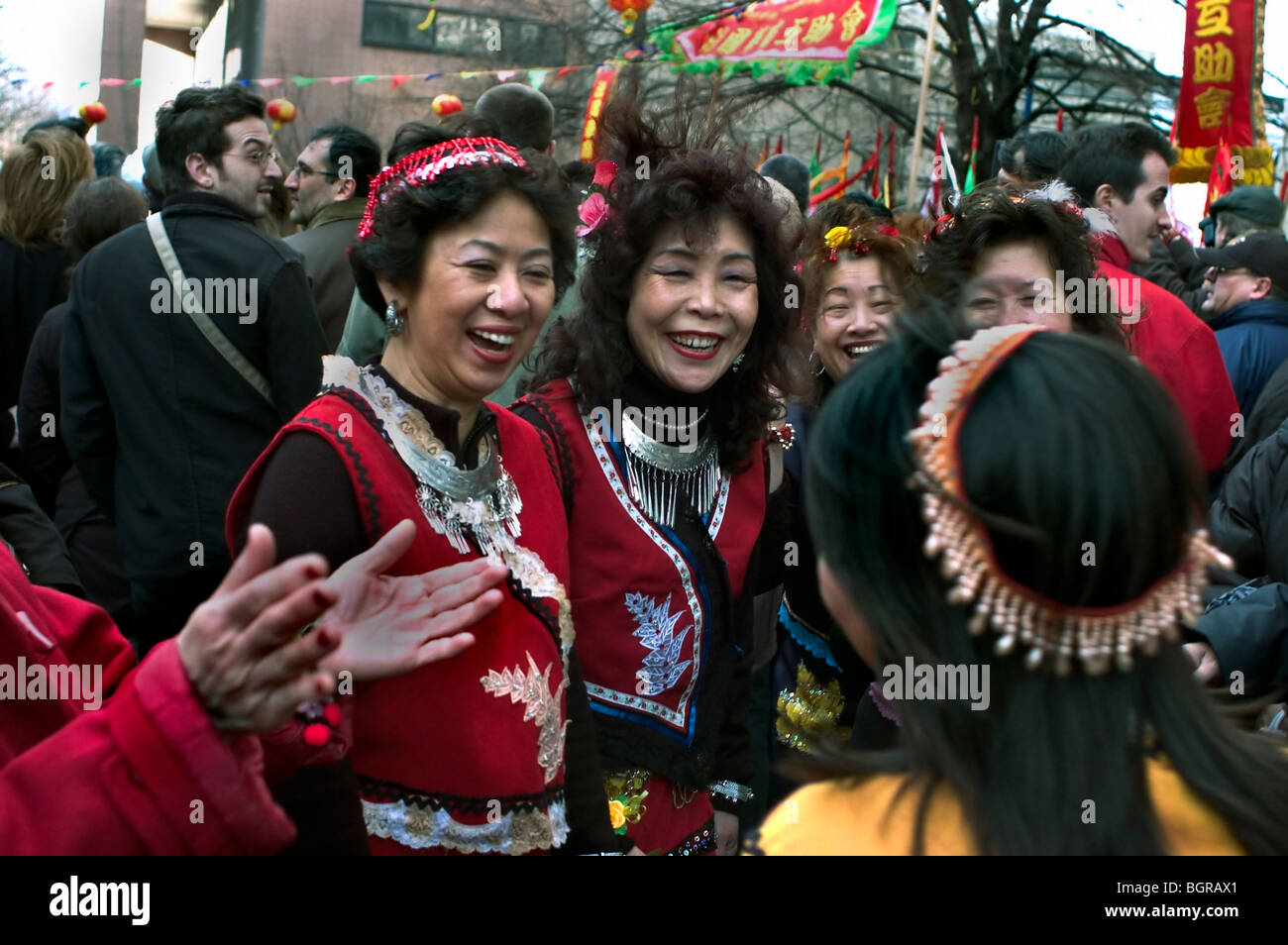 Paris, France, Chinatown, Group Senior French-Chinese Women in ...