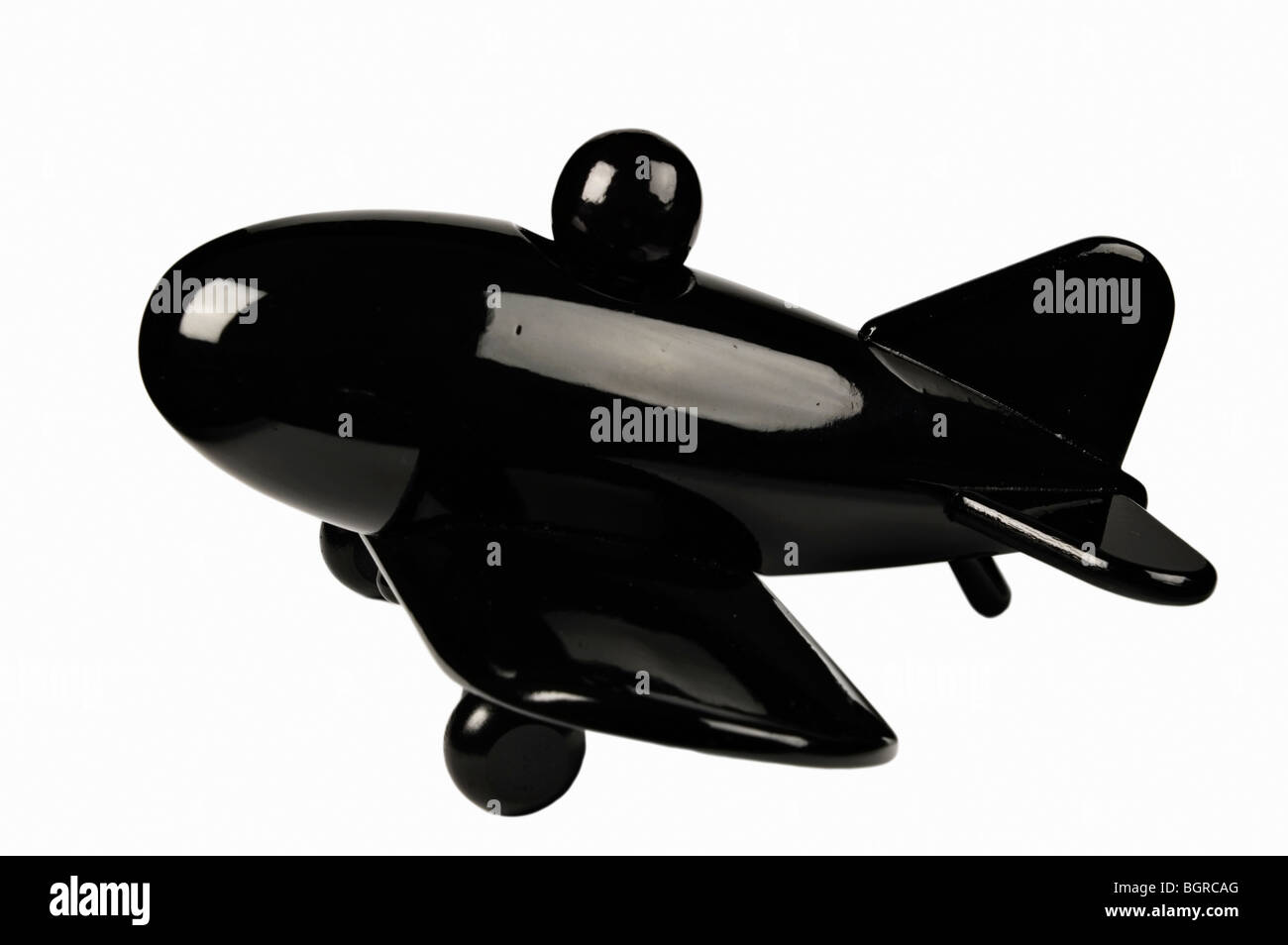 A black toy aeroplane Stock Photo - Alamy