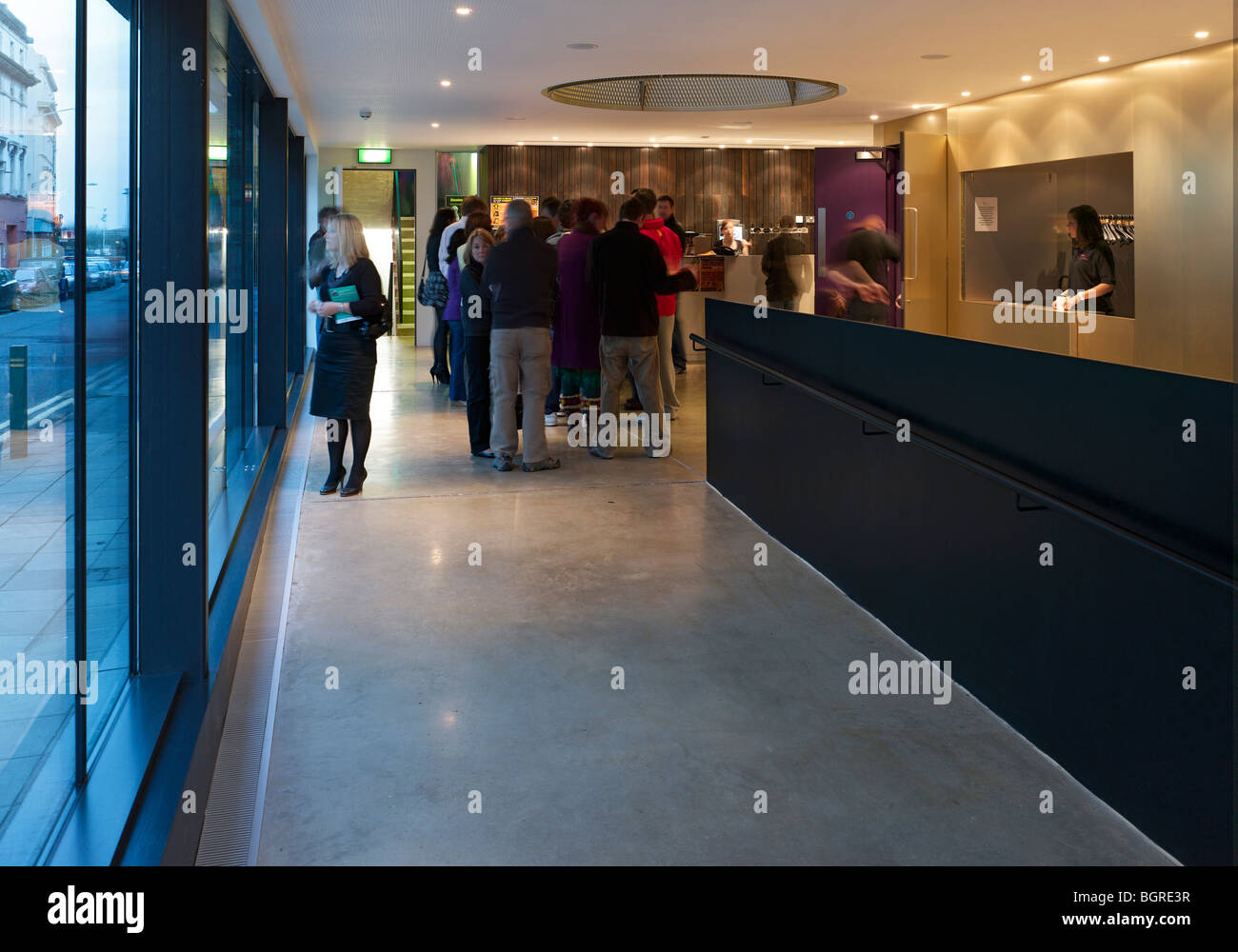 the quarterhouse folkestone alison brooks architects lobby Stock Photo ...