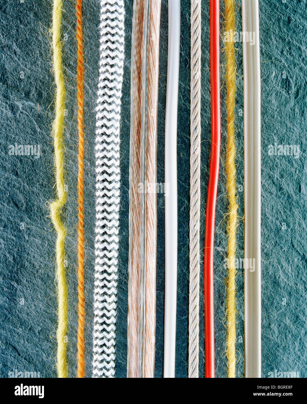 Cords in different colors, close-up Stock Photo - Alamy