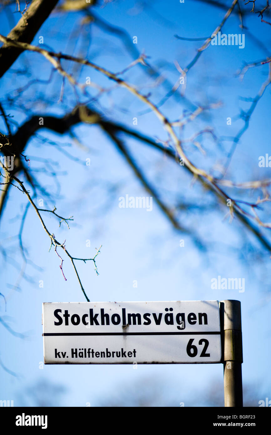Scandinavian street sign hi-res stock photography and images - Alamy