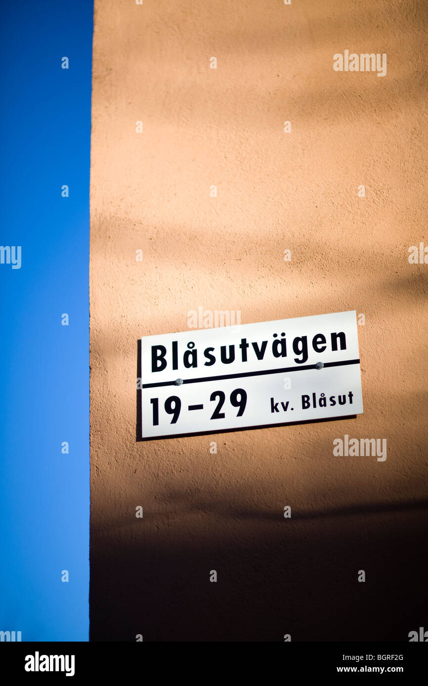 Street signs, Sweden Stock Photo - Alamy