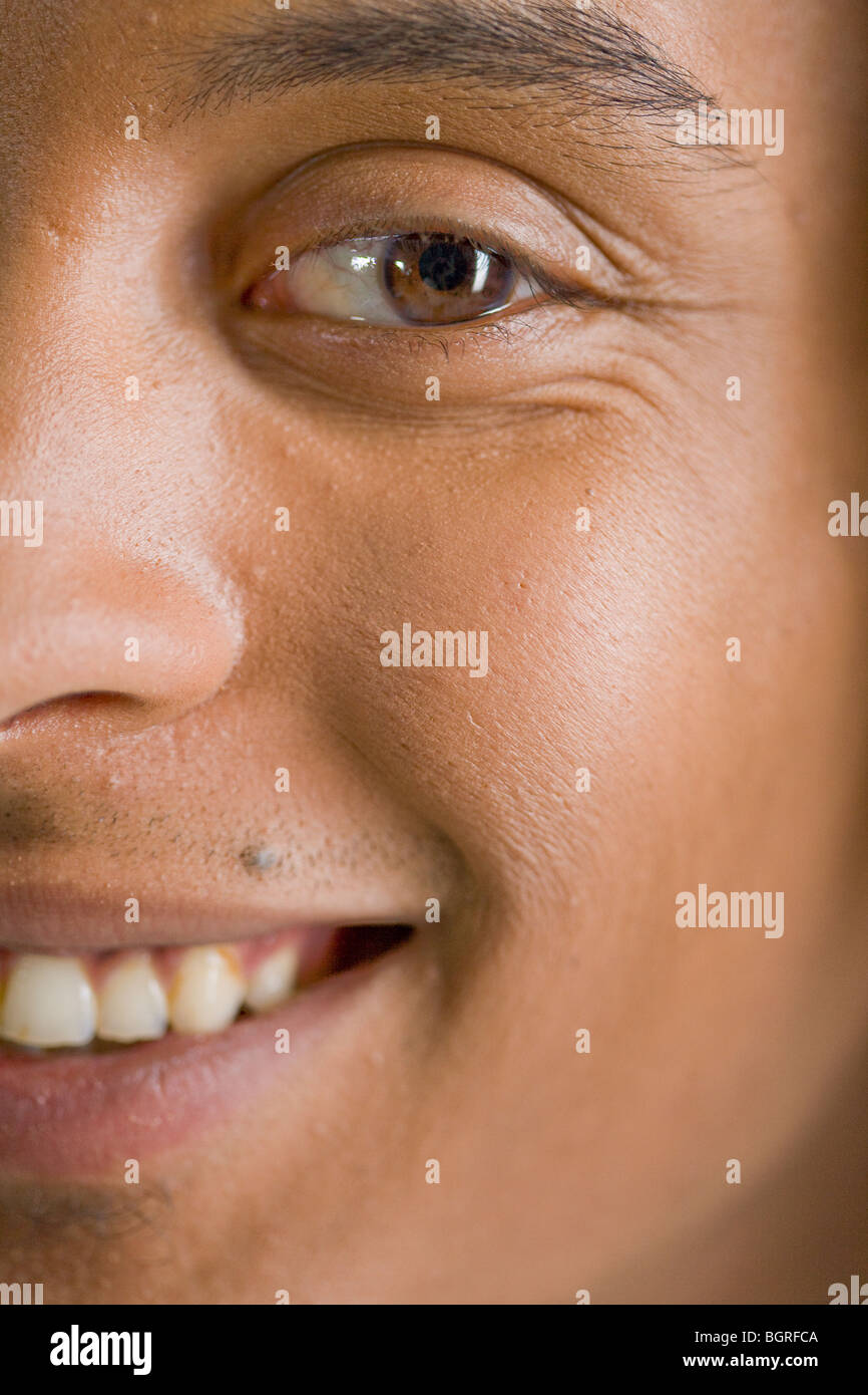 A man¥s face, close-up Stock Photo - Alamy