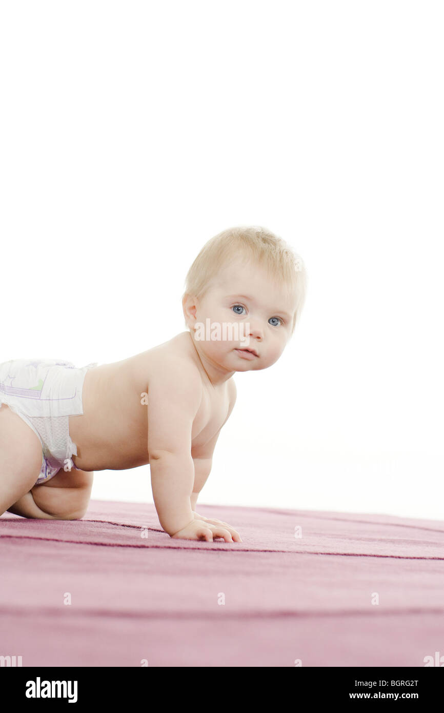A baby crawling Stock Photo - Alamy