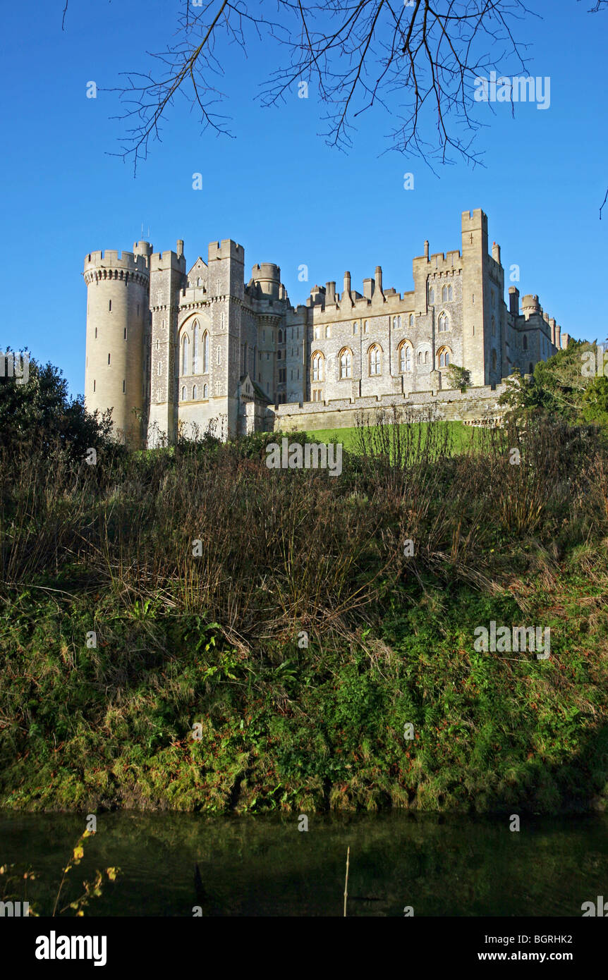The impressive Arundel Castle, a medieval fortification overlooking the ...