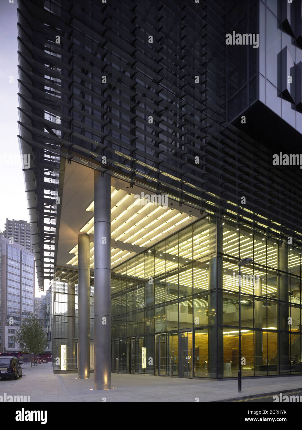 ropemaker office building, london - main entrance Stock Photo - Alamy