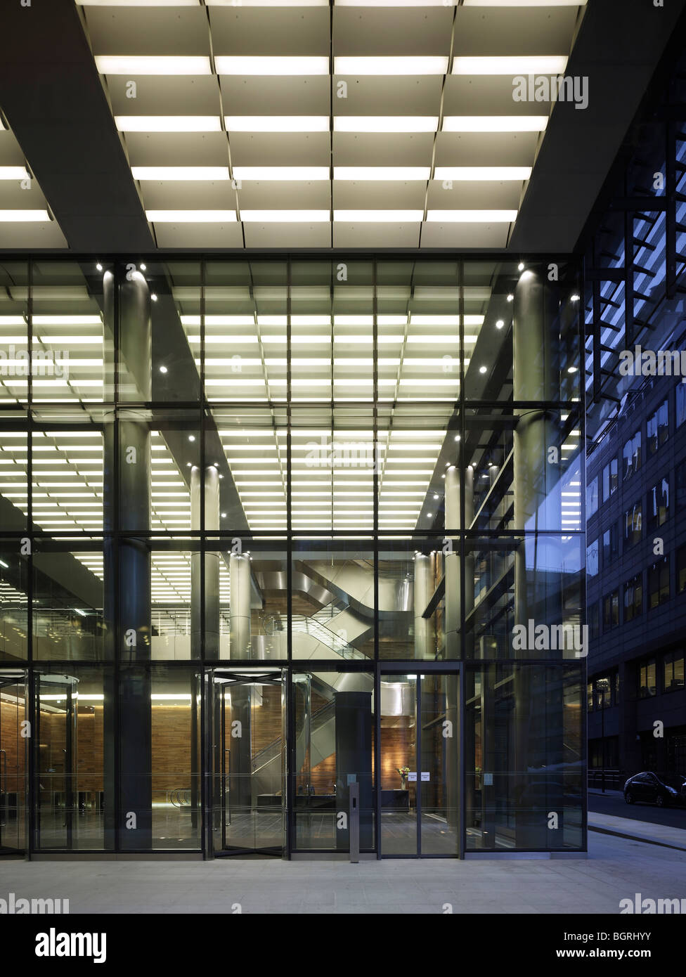 ropemaker office building, london - main entrance lobby Stock Photo - Alamy