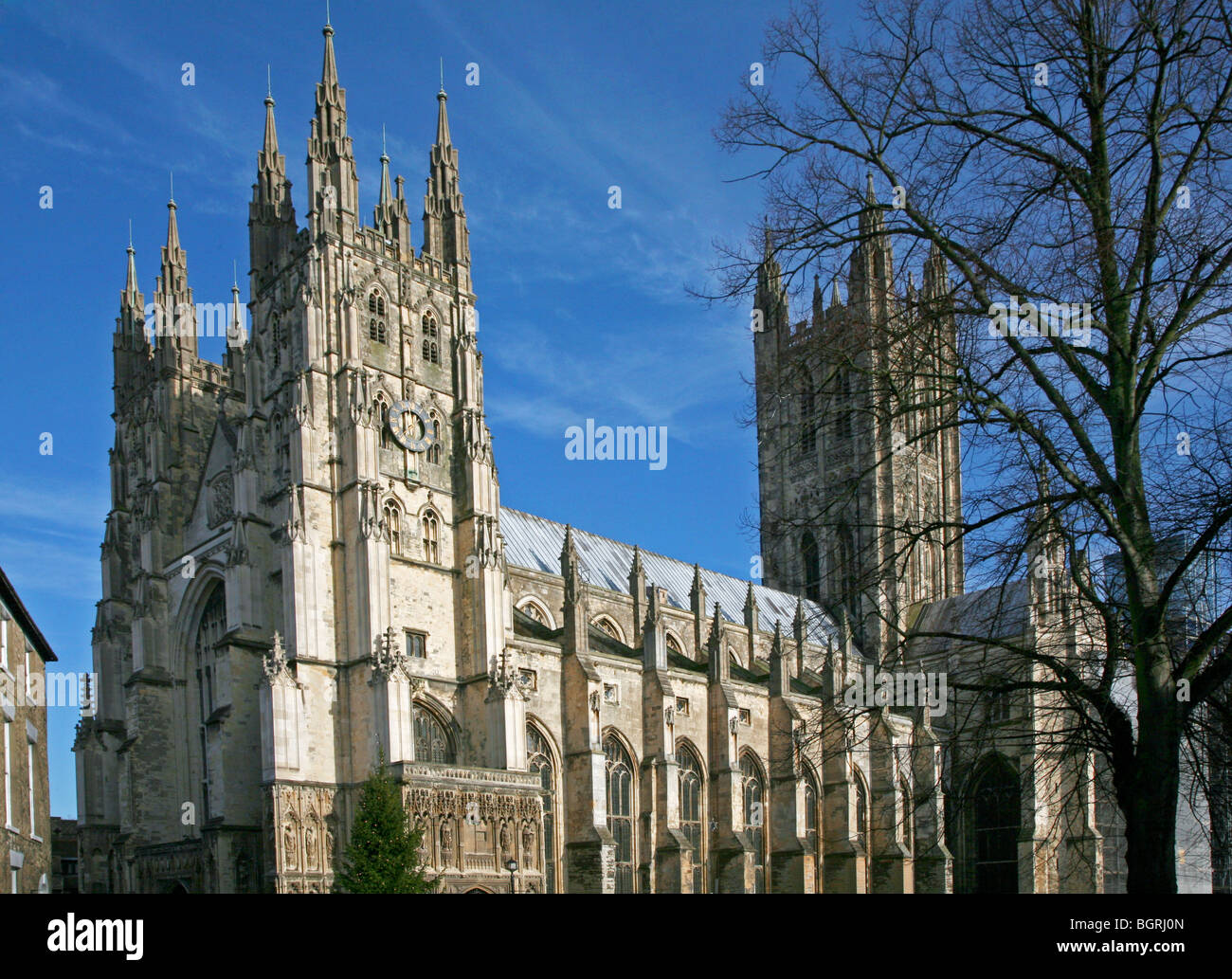 View of the West front of Canterbury Cathedral Stock Photo - Alamy