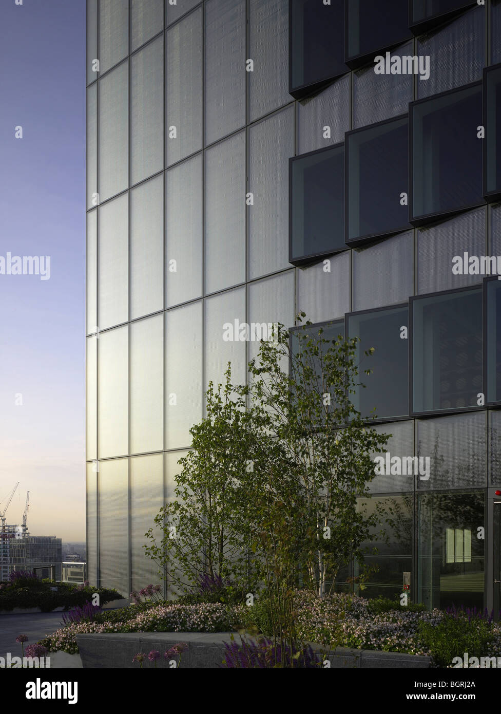 ropemaker office building, london - roof terace Stock Photo - Alamy