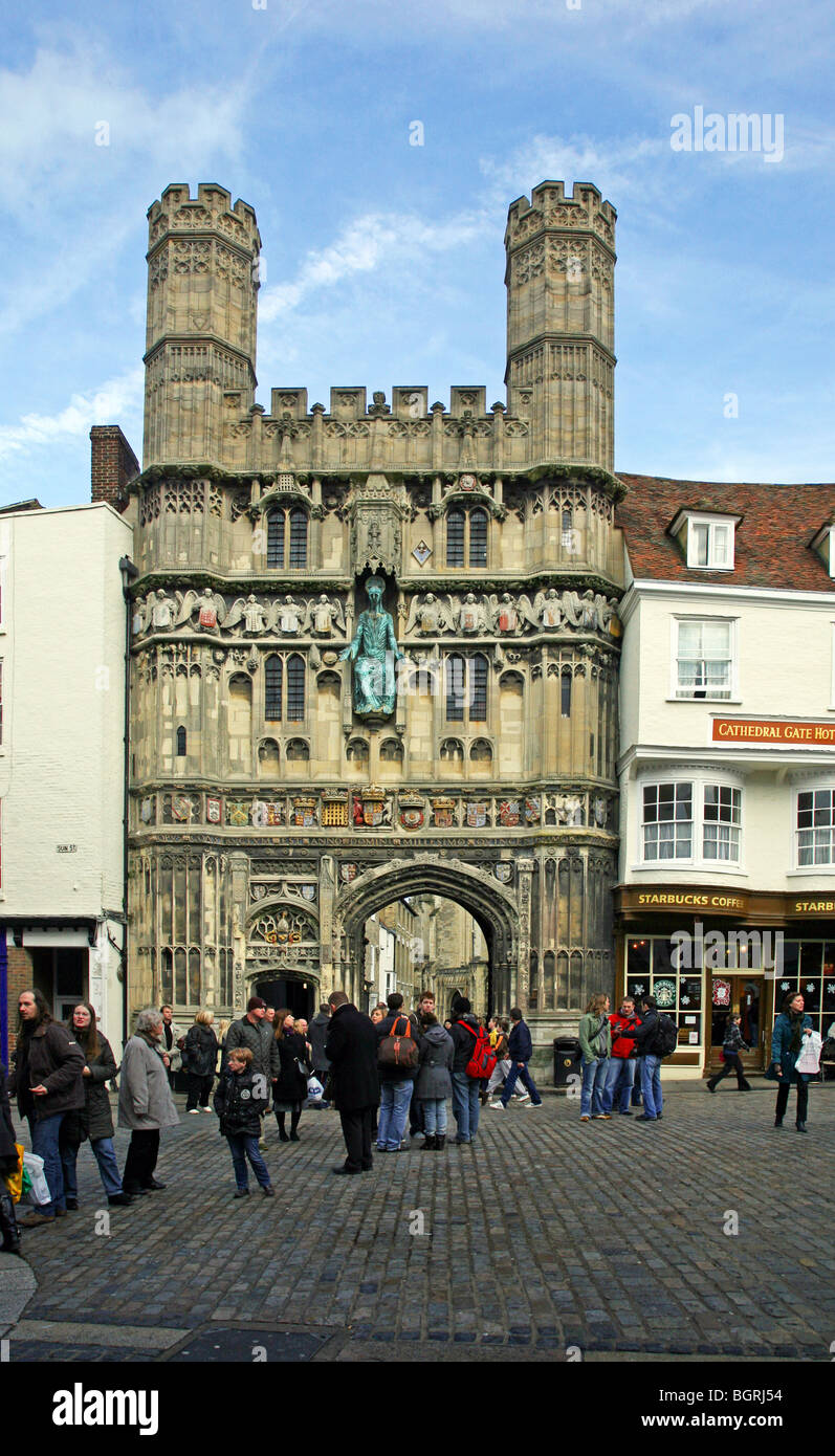 Canterbury - View of Christ Church Gate an entrance to the Cathedral ...