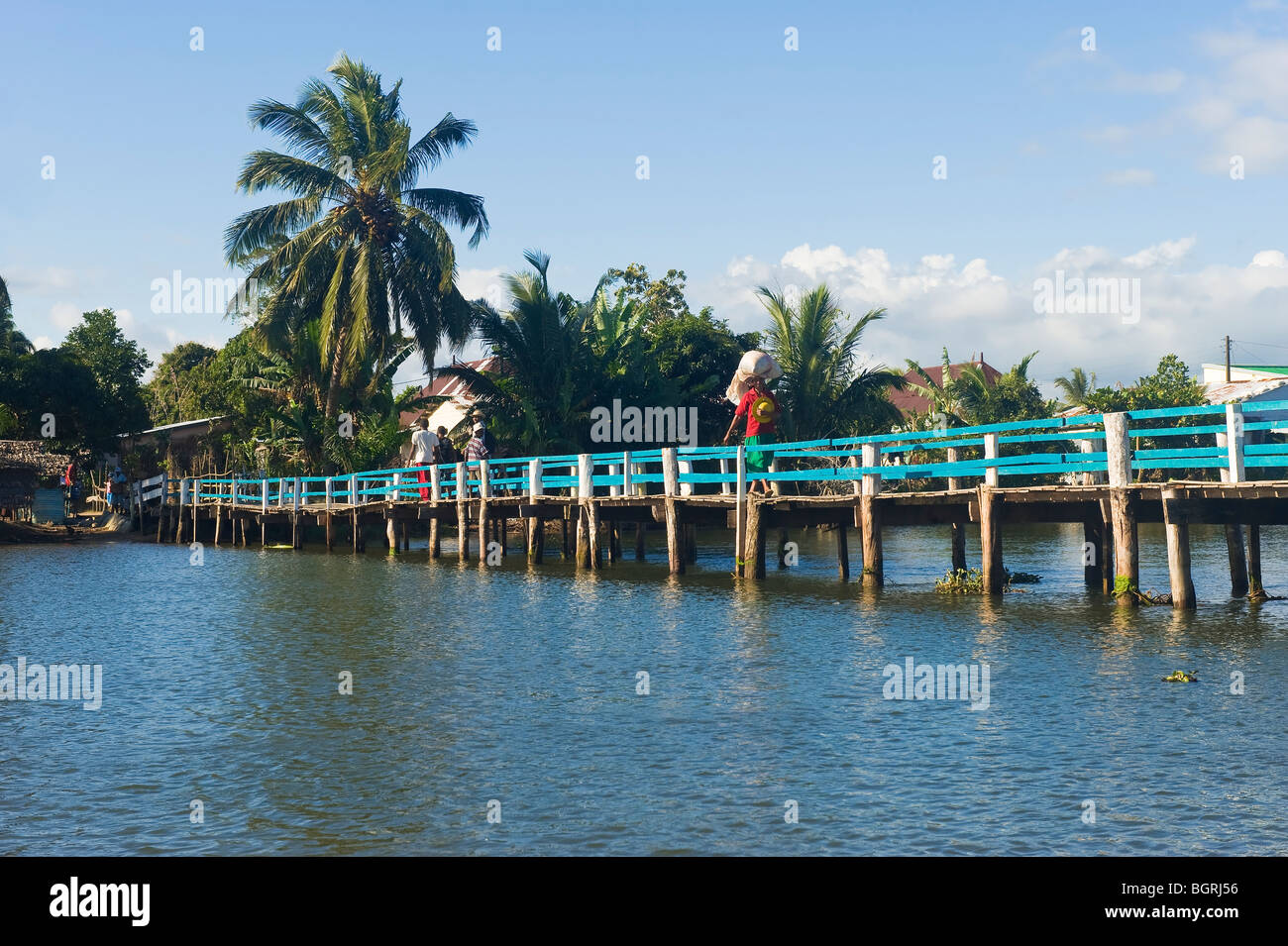 Footbridge, Maroantsetra, Madagascar Stock Photo - Alamy