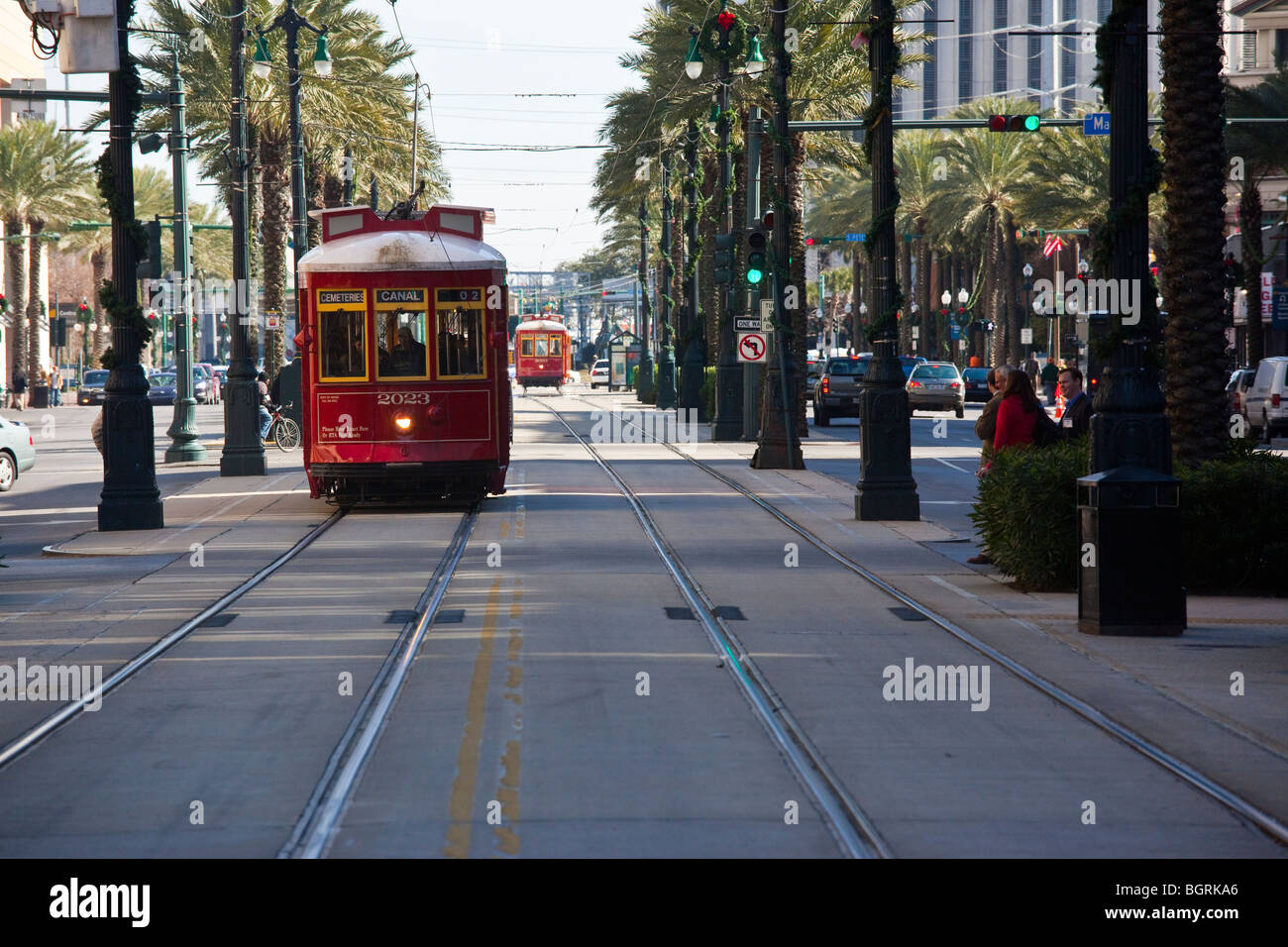 Streetcar in downtown New Orleans, LA Stock Photo - Alamy