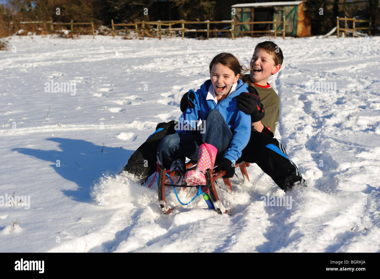 Winter sledging hi-res stock photography and images - Alamy