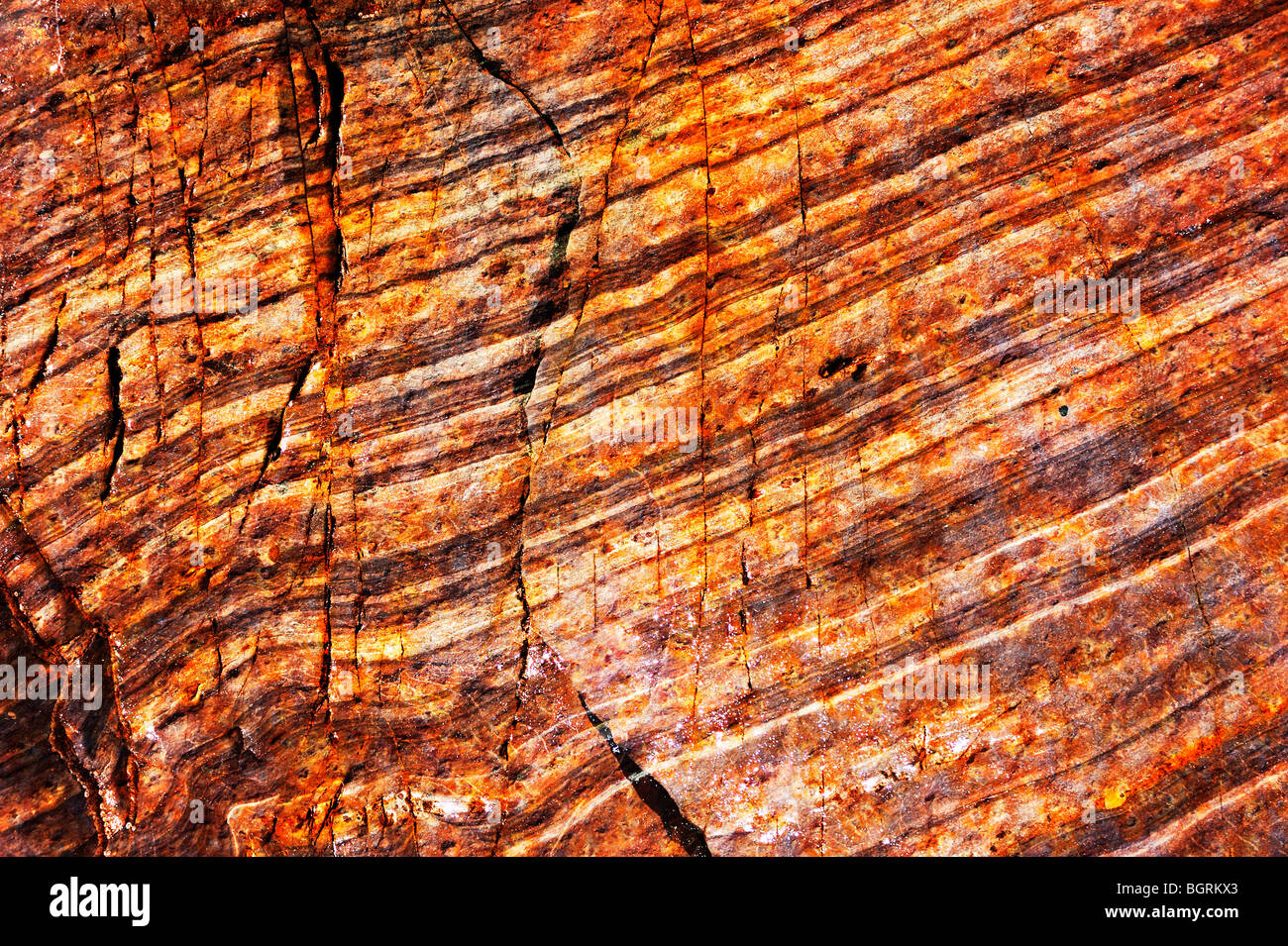Texture made by combining images of rusty metal with images of rock ...
