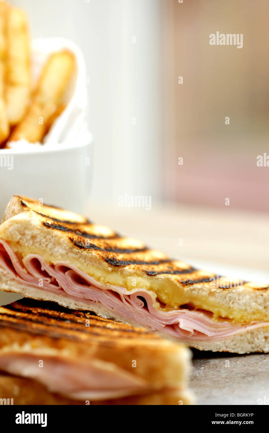 Toasted Ham and Cheese Sandwich Stock Photo - Alamy