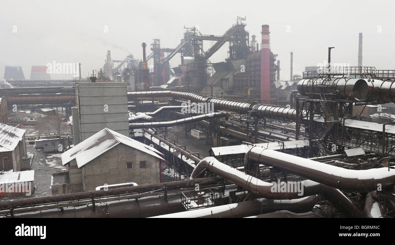 Industrial landscape of metallurgical industrial complex of the heavy ...