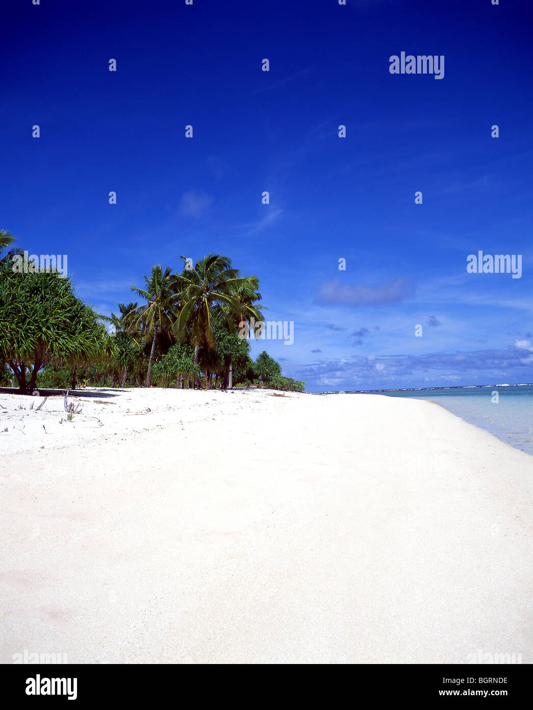 Tropical beach, Aitutaki Atoll, Cook Islands, South Pacific Ocean Stock ...