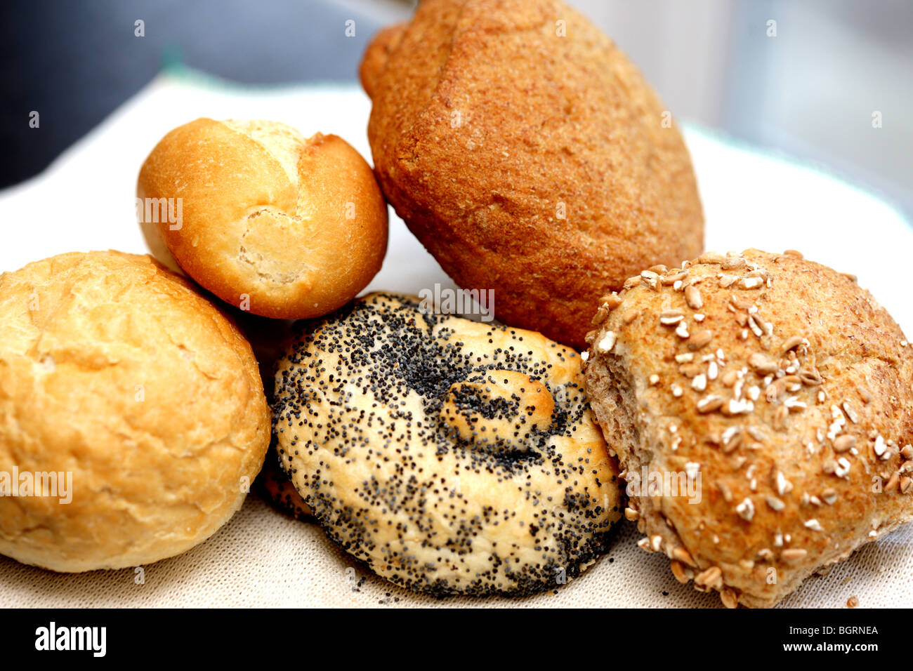 Selection of Bread Rolls Stock Photo - Alamy