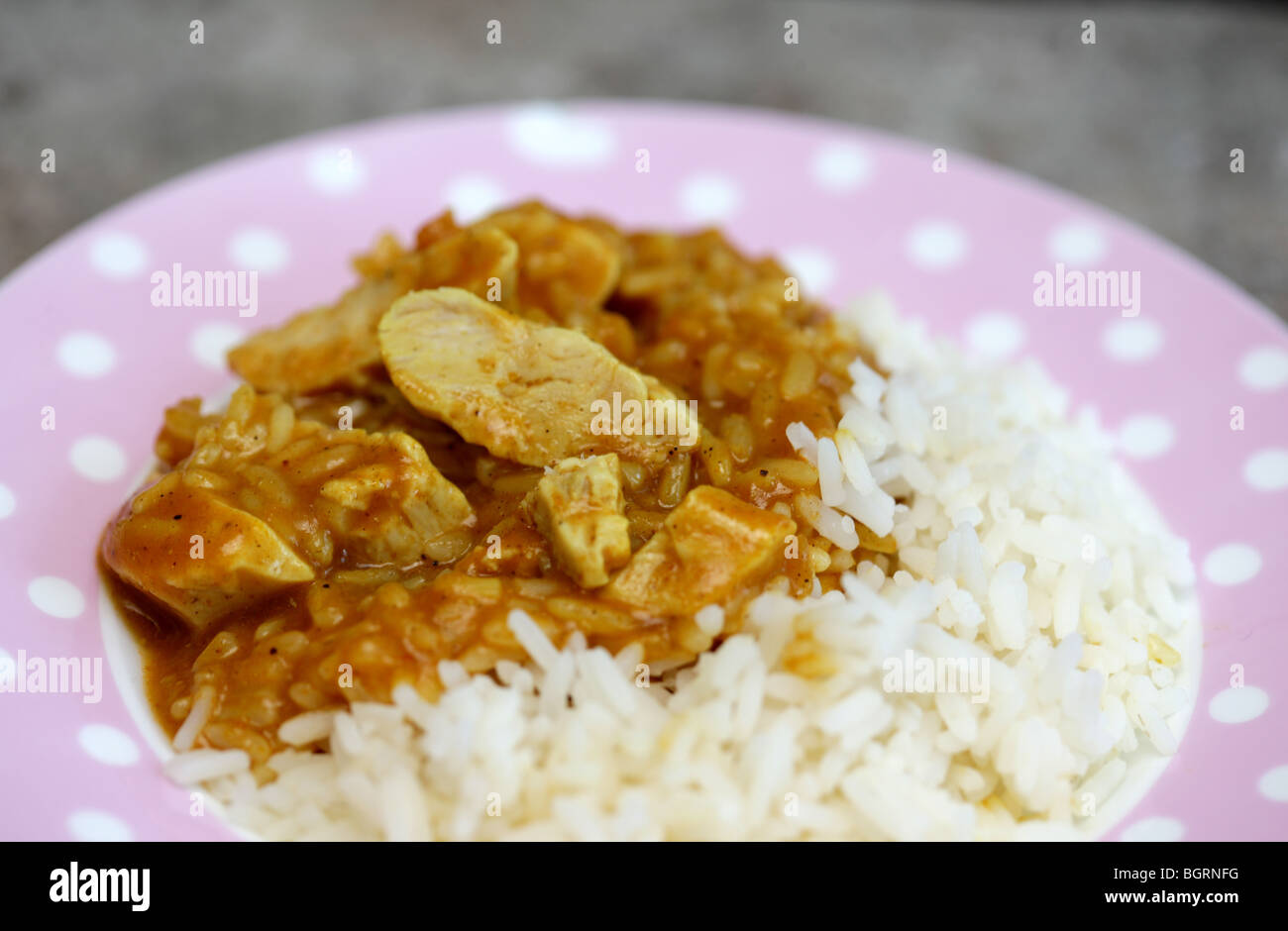 Chicken curry long grain rice hi-res stock photography and images - Alamy