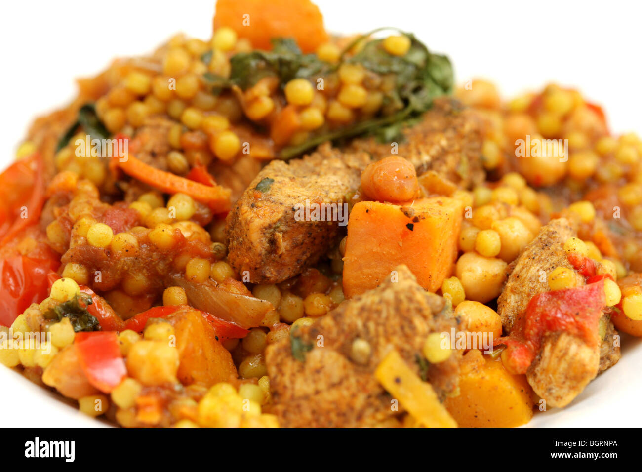 Moroccan Chicken with Cous Cous Stock Photo - Alamy