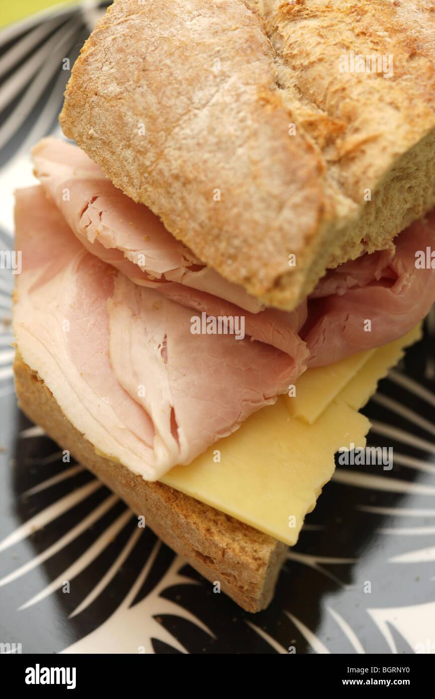 Ham and Cheese Roll Stock Photo - Alamy