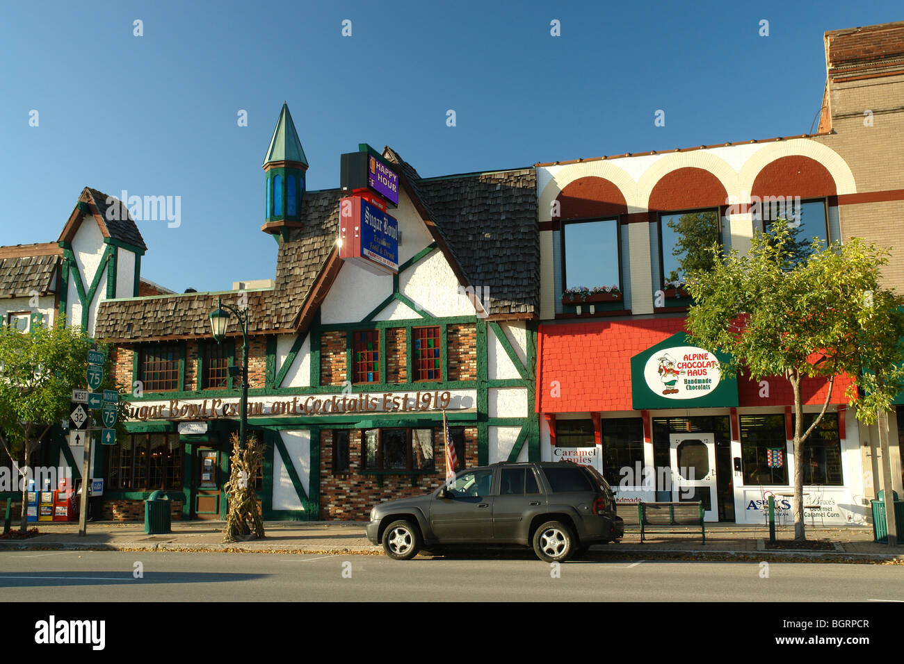 AJD62424, Gaylord, MI, Michigan, Alpine Village Stock Photo - Alamy