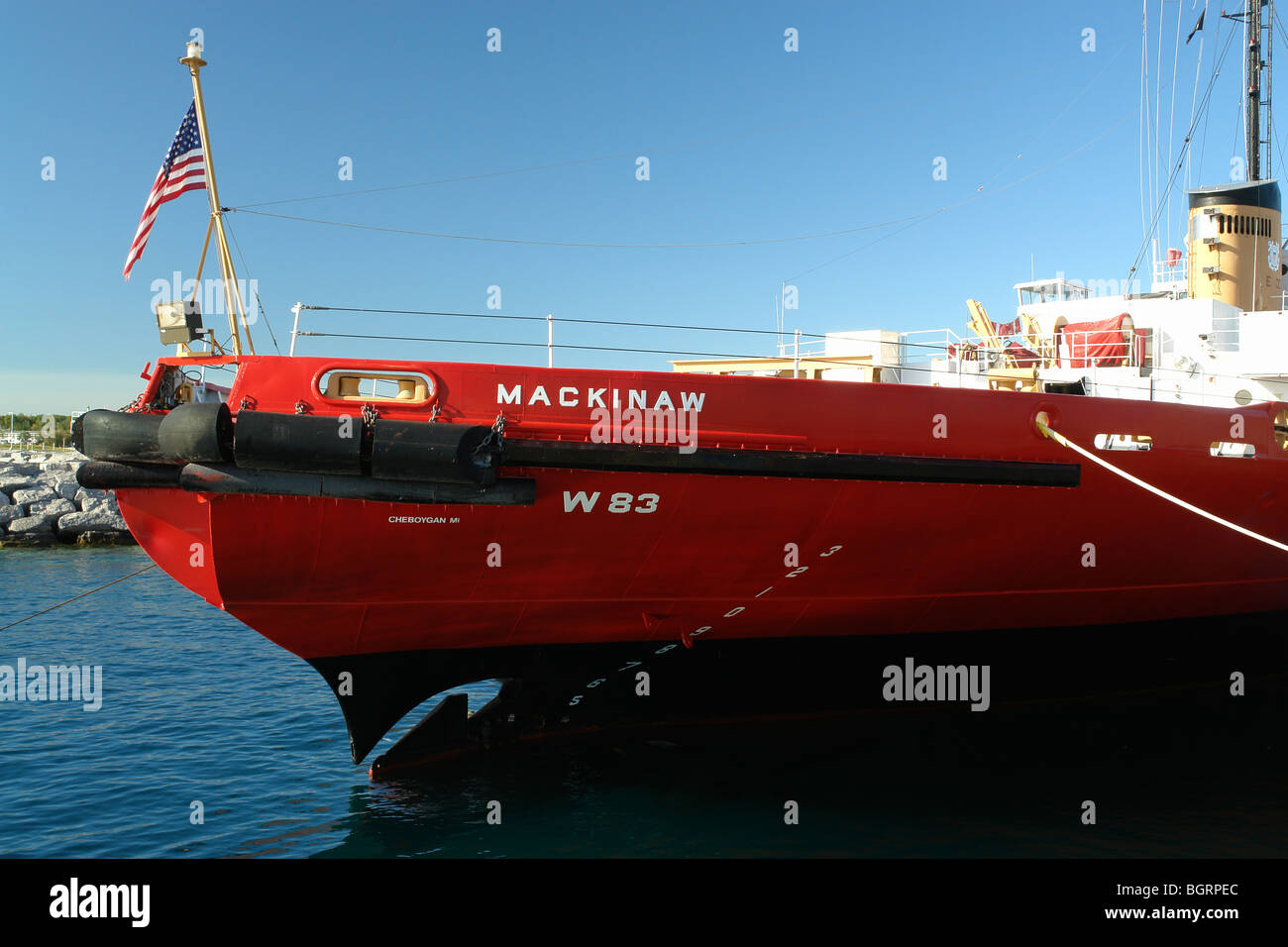 AJD62438, Mackinaw City, MI, Michigan, Lake Michigan/Huron, Icebreaker ...