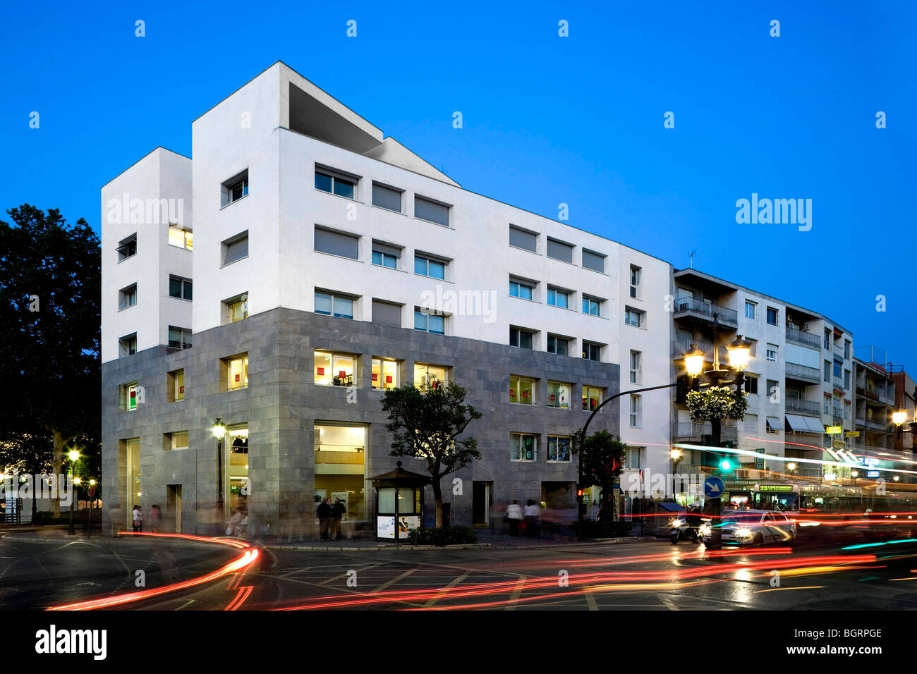 ZAIDA BUILDING - PATIO HOUSE, GRANADA, SPAIN, ALVARO SIZA Stock Photo ...