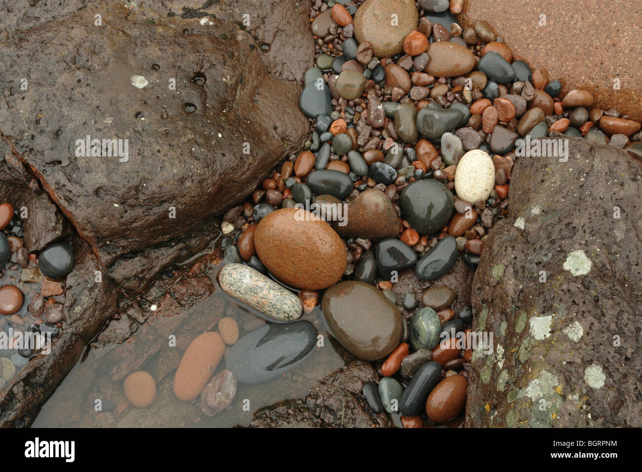 AJD62494, MN, Minnesota, Lake Superior, North Shore, rocks Stock Photo ...