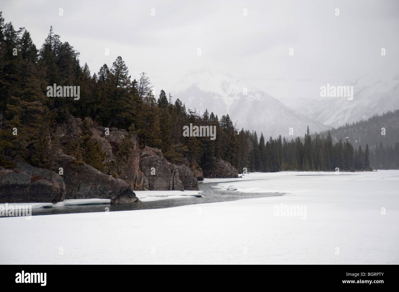 Winter landscape, Banff National Park, Alberta, Canada Stock Photo - Alamy