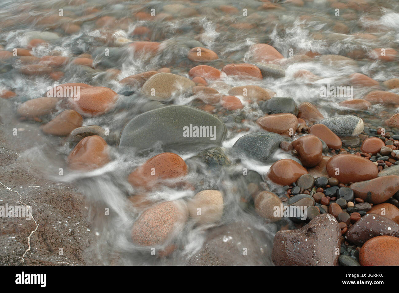 AJD62523, MN, Minnesota, Lake Superior, North Shore, rocks, background ...