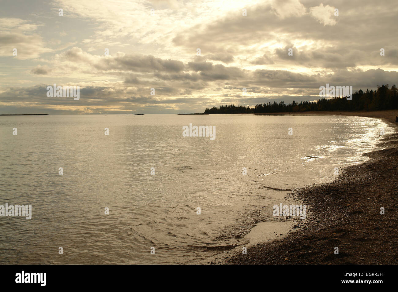 AJD62557, MN, Minnesota, Lake Superior, North Shore, rocky coastline ...