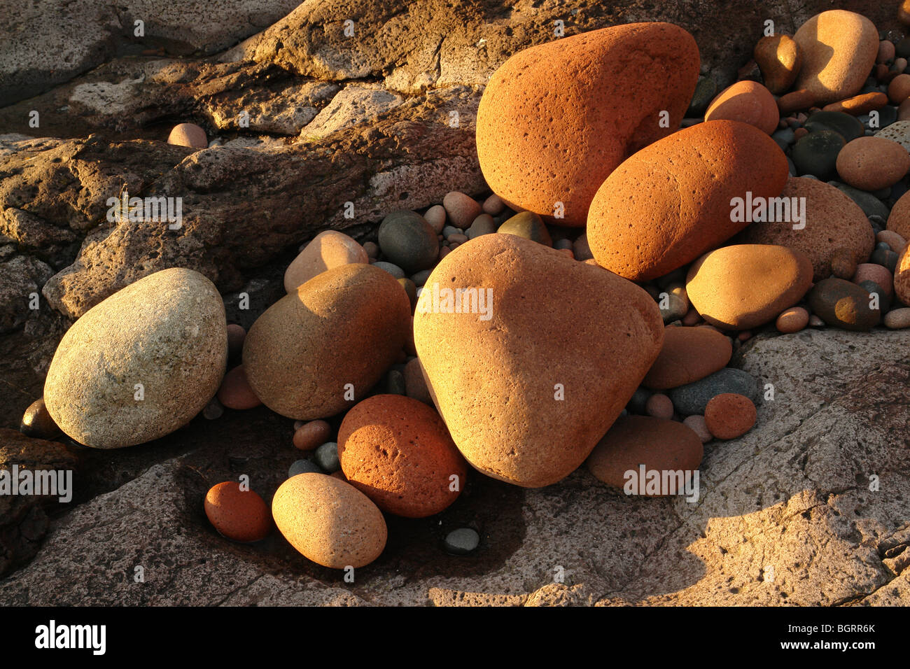 AJD62580, MN, Minnesota, Lake Superior, North Shore, rocks, close-up ...