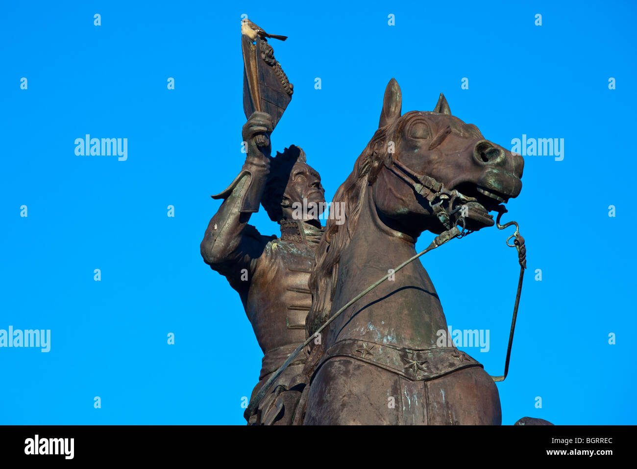Statue of Andrew Jackson in Jackson Square in the French Quarter of New ...