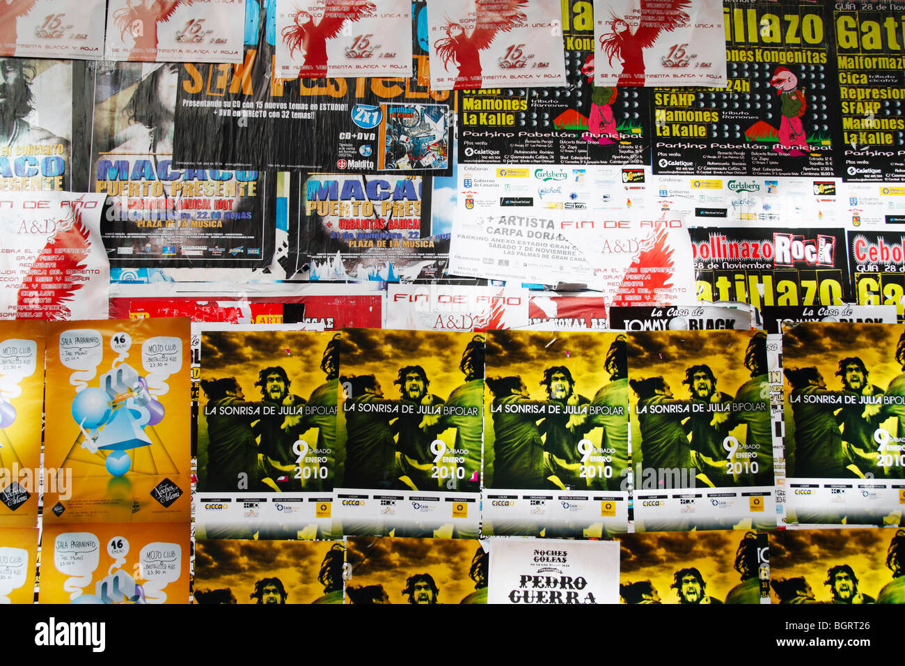 Flyposters fly poster gig wall spain hi-res stock photography and ...