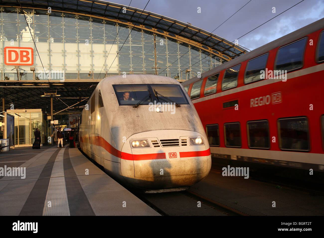 High-speed train on a platform, Berlin, Germany Stock Photo - Alamy