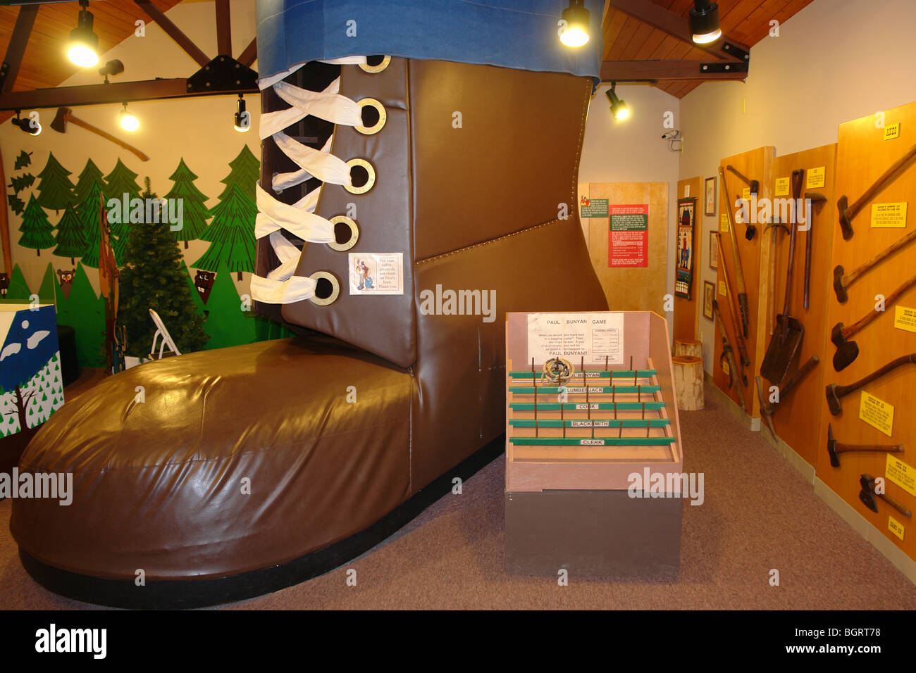 AJD62739, Eau Claire, WI, Wisconsin, Carson Park, Chippewa Valley Museum, Paul Bunyan Logging ...