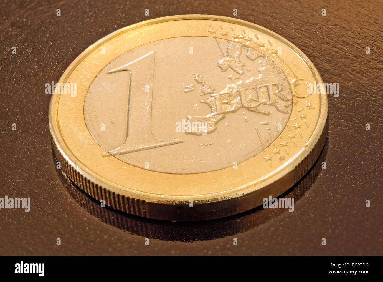 One euro coin Stock Photo - Alamy