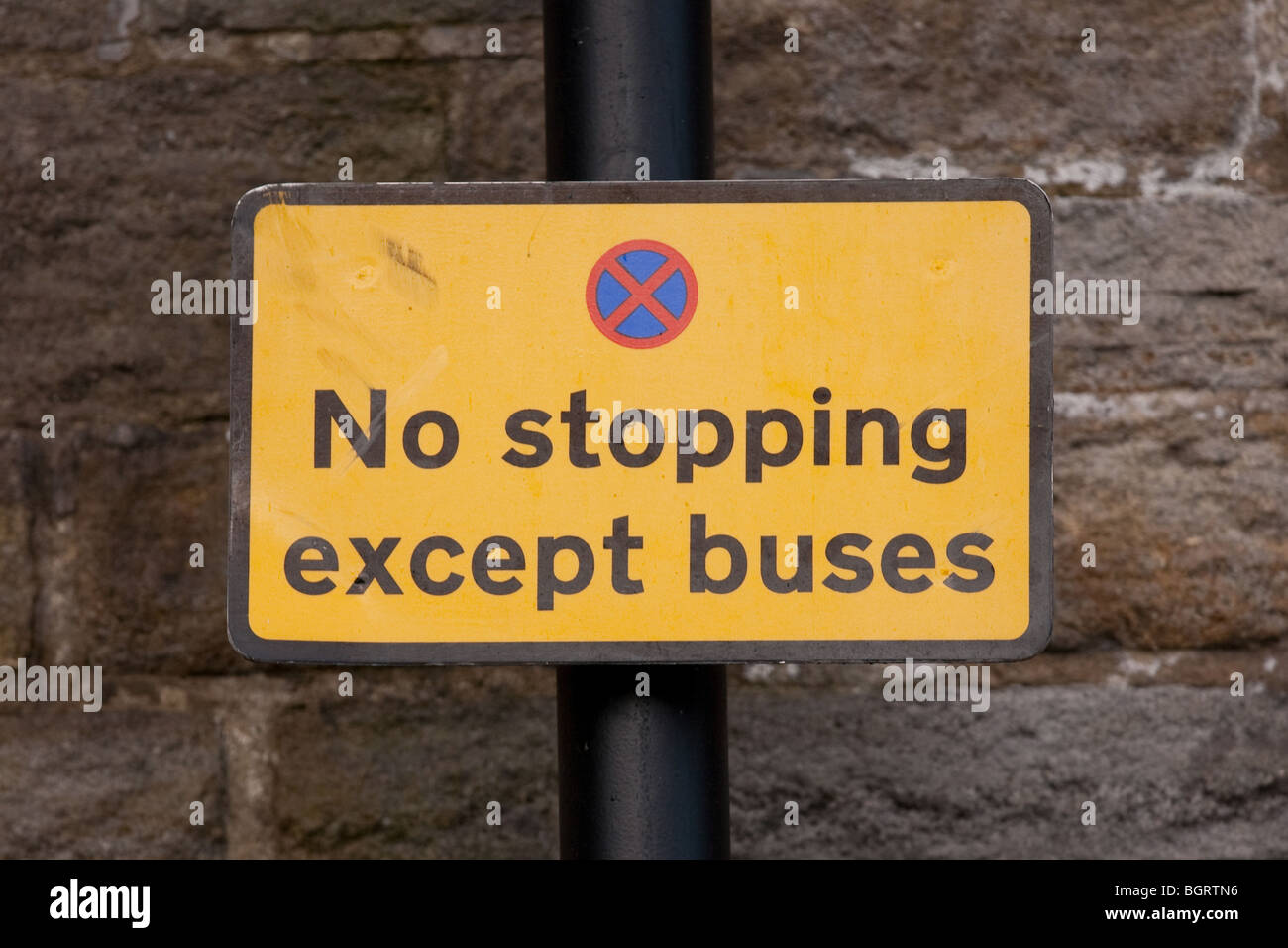 No buses road sign hi-res stock photography and images - Alamy