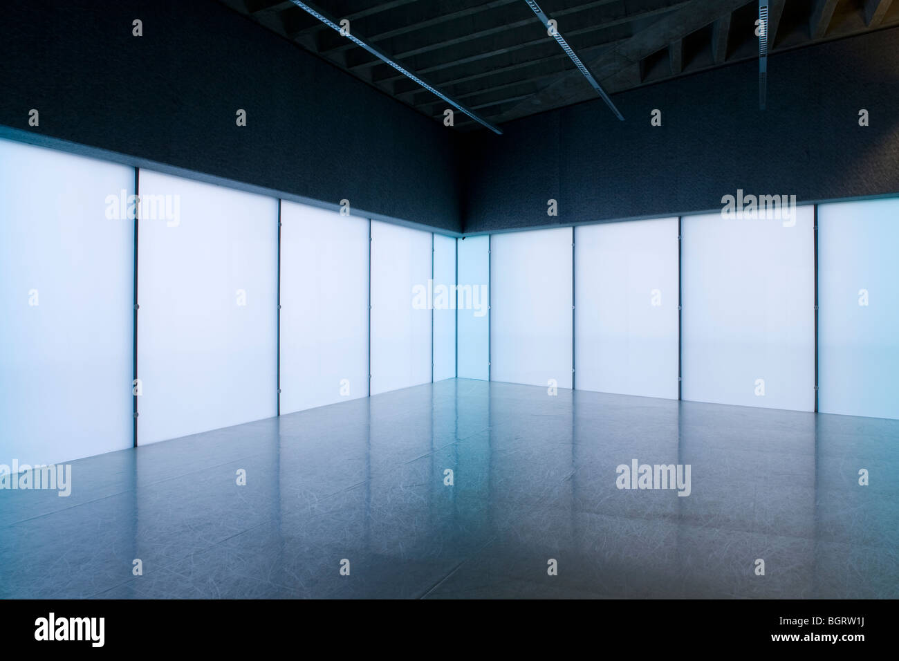 Interior of dance studio at the Laban Centre. Translucent glass and ...