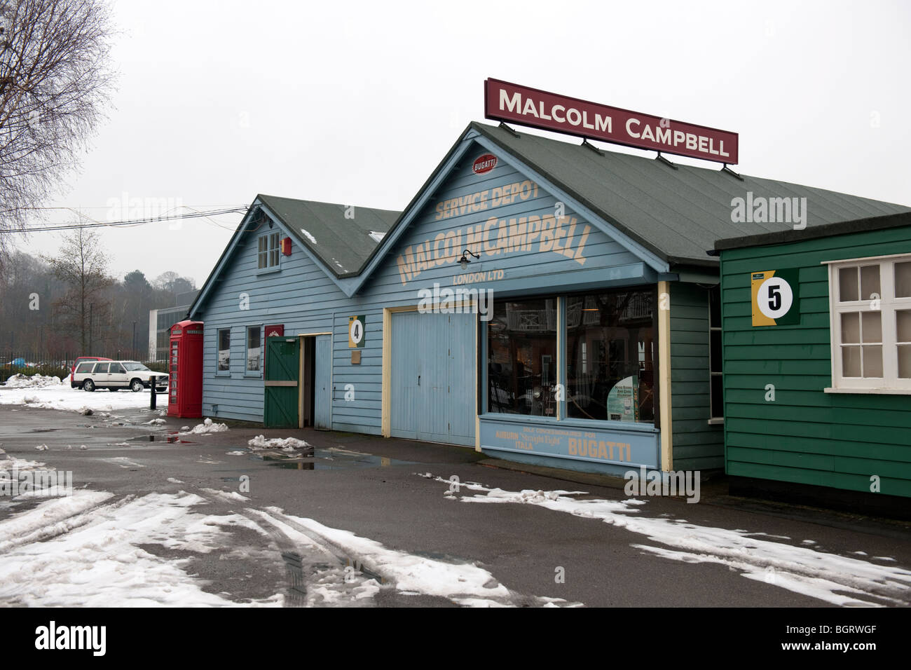 Malcolm Campbell building at Brooklands Motor Museum Stock Photo - Alamy