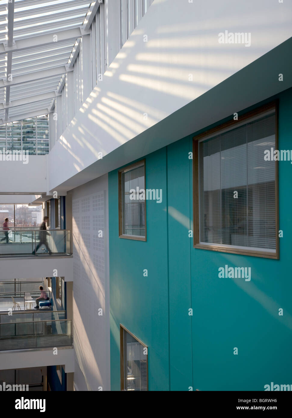 detail of main atrium with interior bridges Stock Photo - Alamy