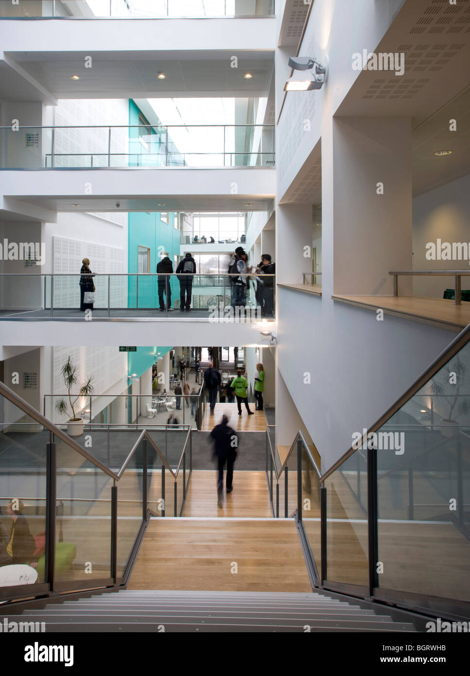 main atrium with full length stairs Stock Photo - Alamy
