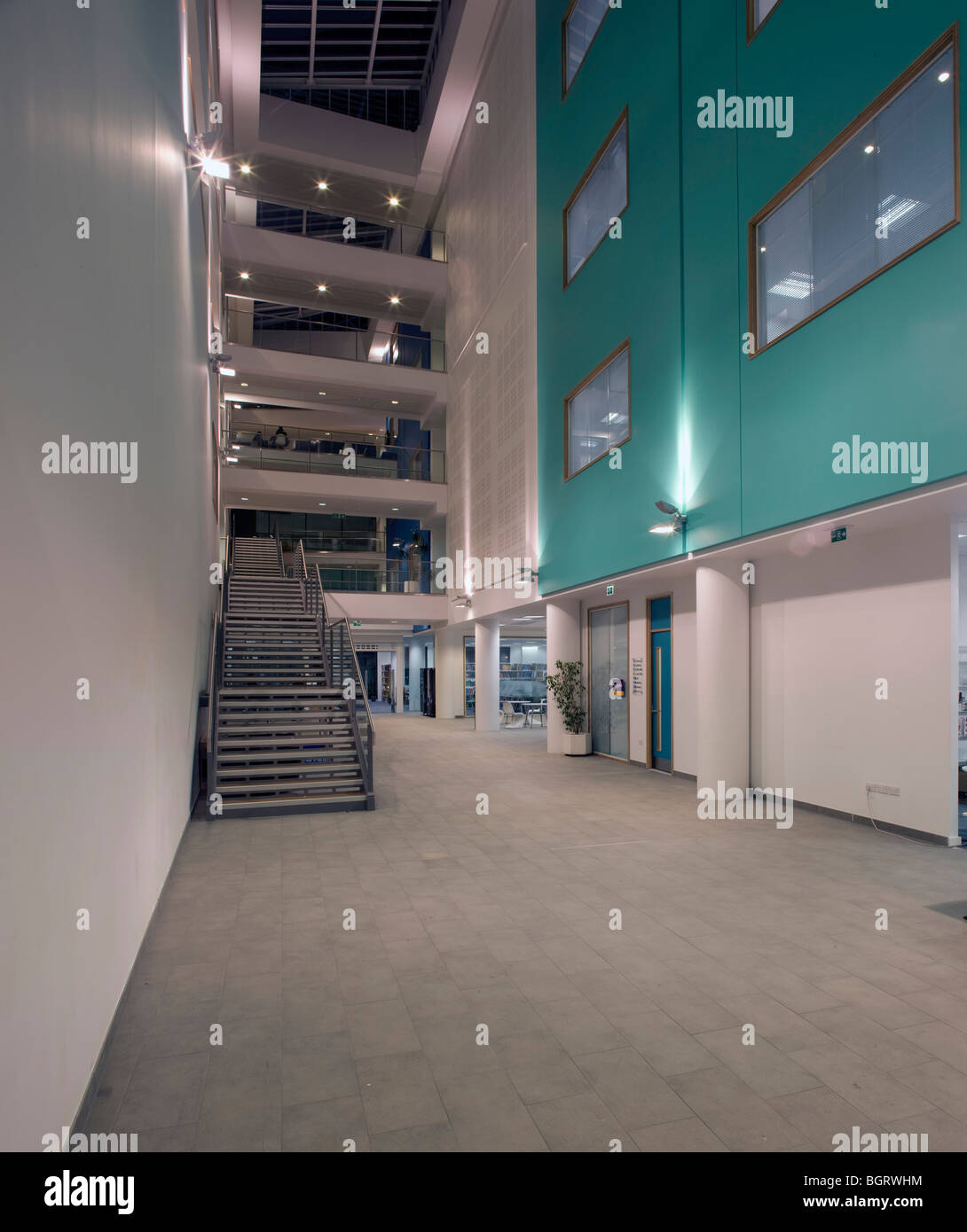 night time interior of the main atrium Stock Photo - Alamy