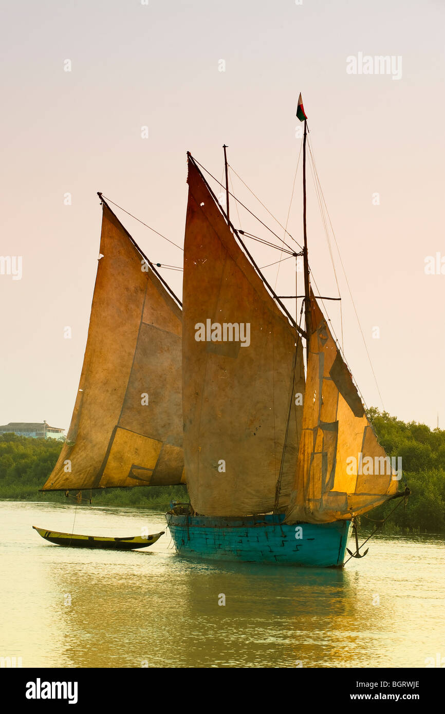 Sailing boat, Morondava, Madagascar Stock Photo - Alamy