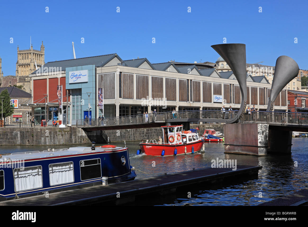 Bristol, Harbourside, Pero's Bridge, Boats Stock Photo - Alamy