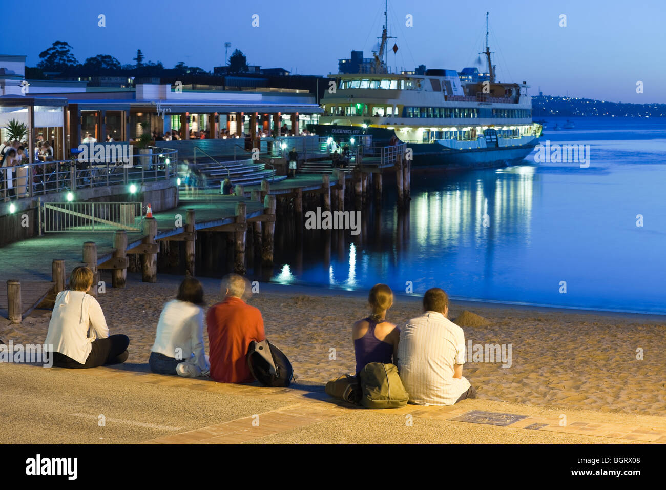 The Manly Ferry wharf at dusk in Sydney Stock Photo - Alamy