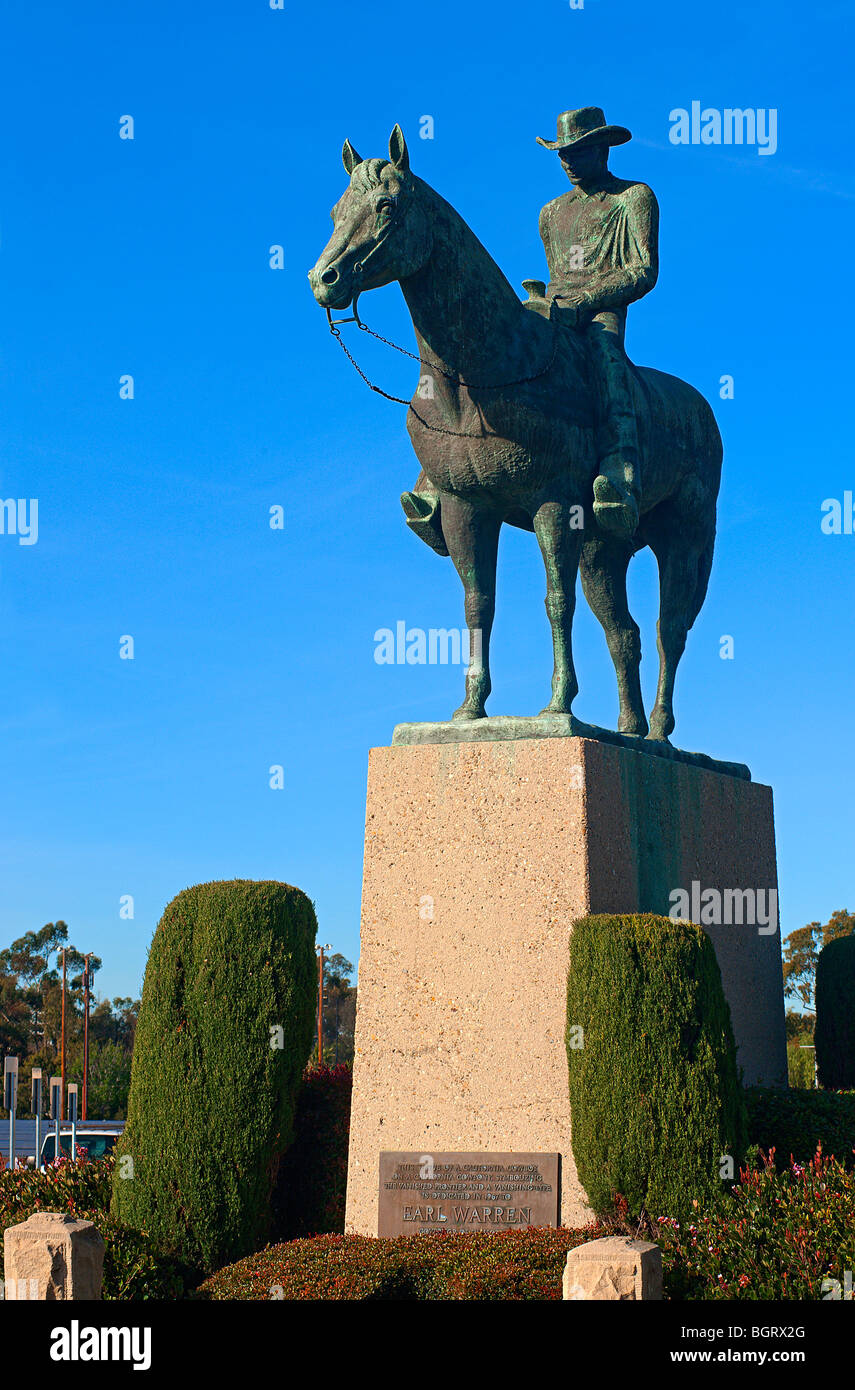 Former California governor, Earl Warren on a horse, Bronze statue, earl ...